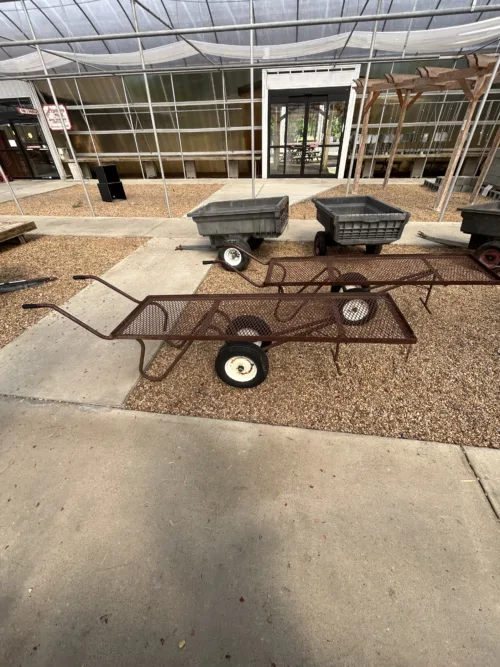 WHITE’S AUCTION LOT 319 – 7 Metal Push Carts with Wire Mesh Flat Top ...